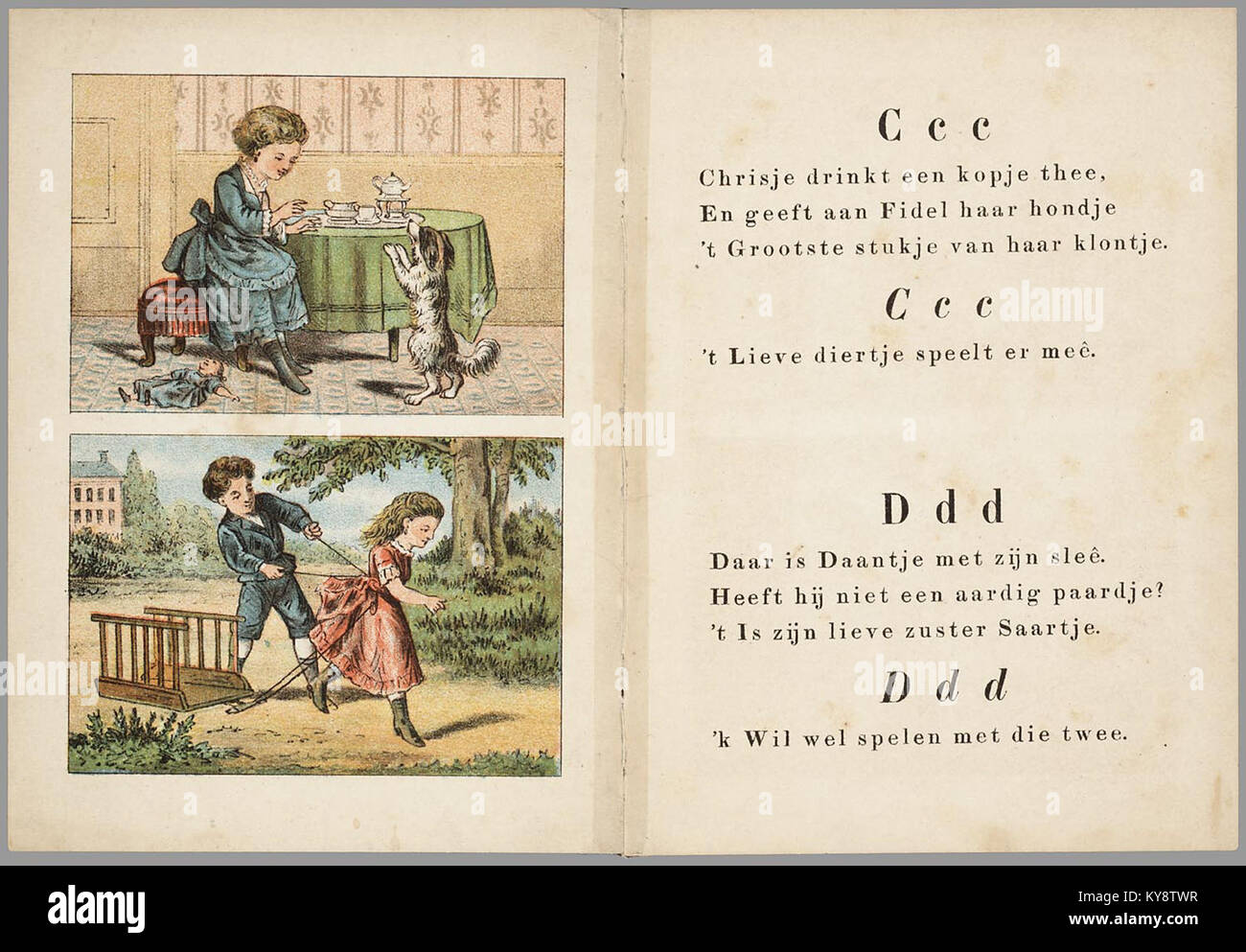 This image from a 19th-century book illustrates a charming rhyme set to ...