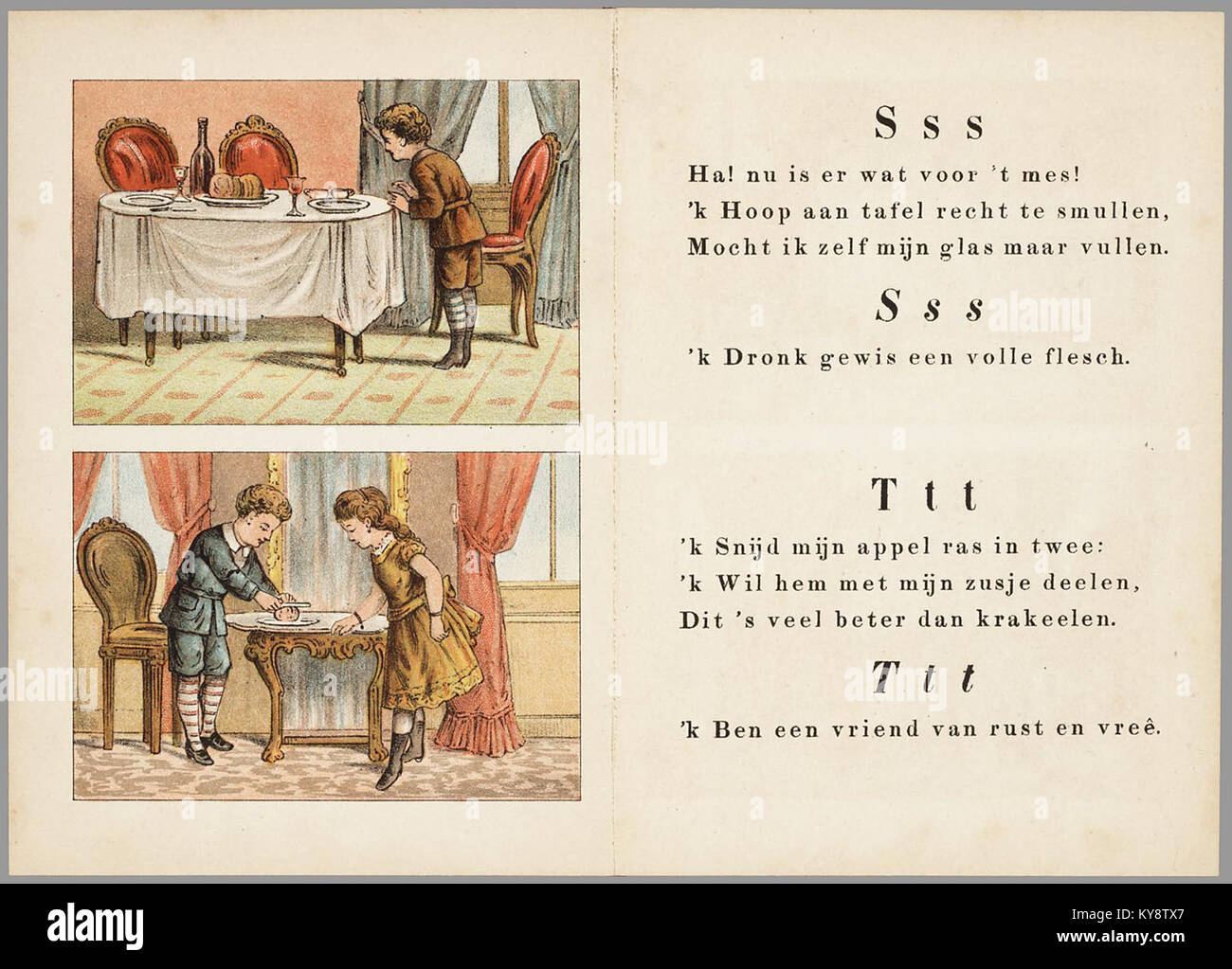 This image features the cover of a Dutch children's book, dating back ...