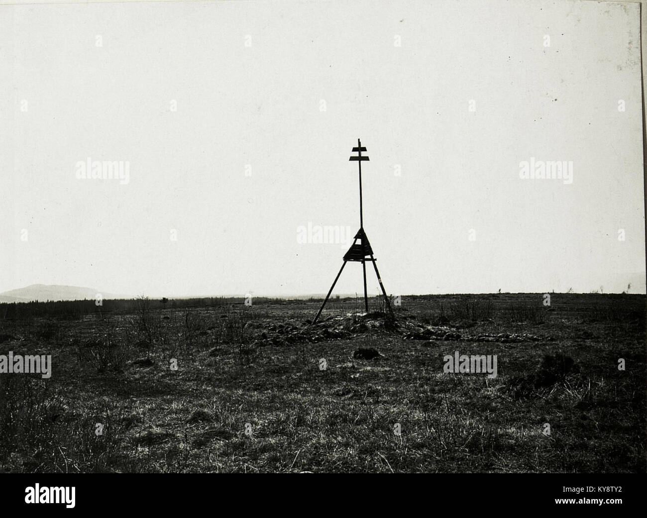 This image depicts a trigonometer pyramid located south of Kalusz ...