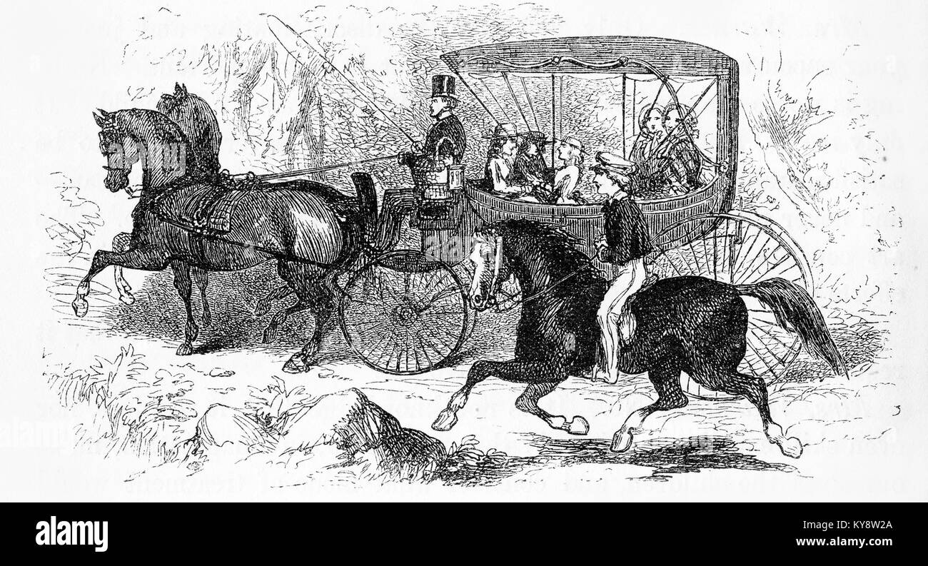 Horse drawn cart drawing High Resolution Stock Photography and Images ...