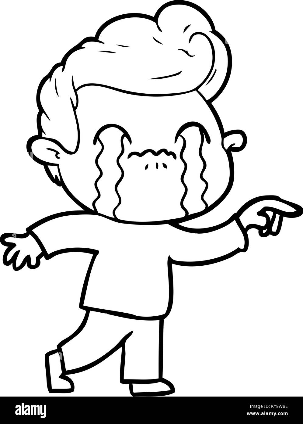 cartoon man crying Stock Vector Image & Art - Alamy