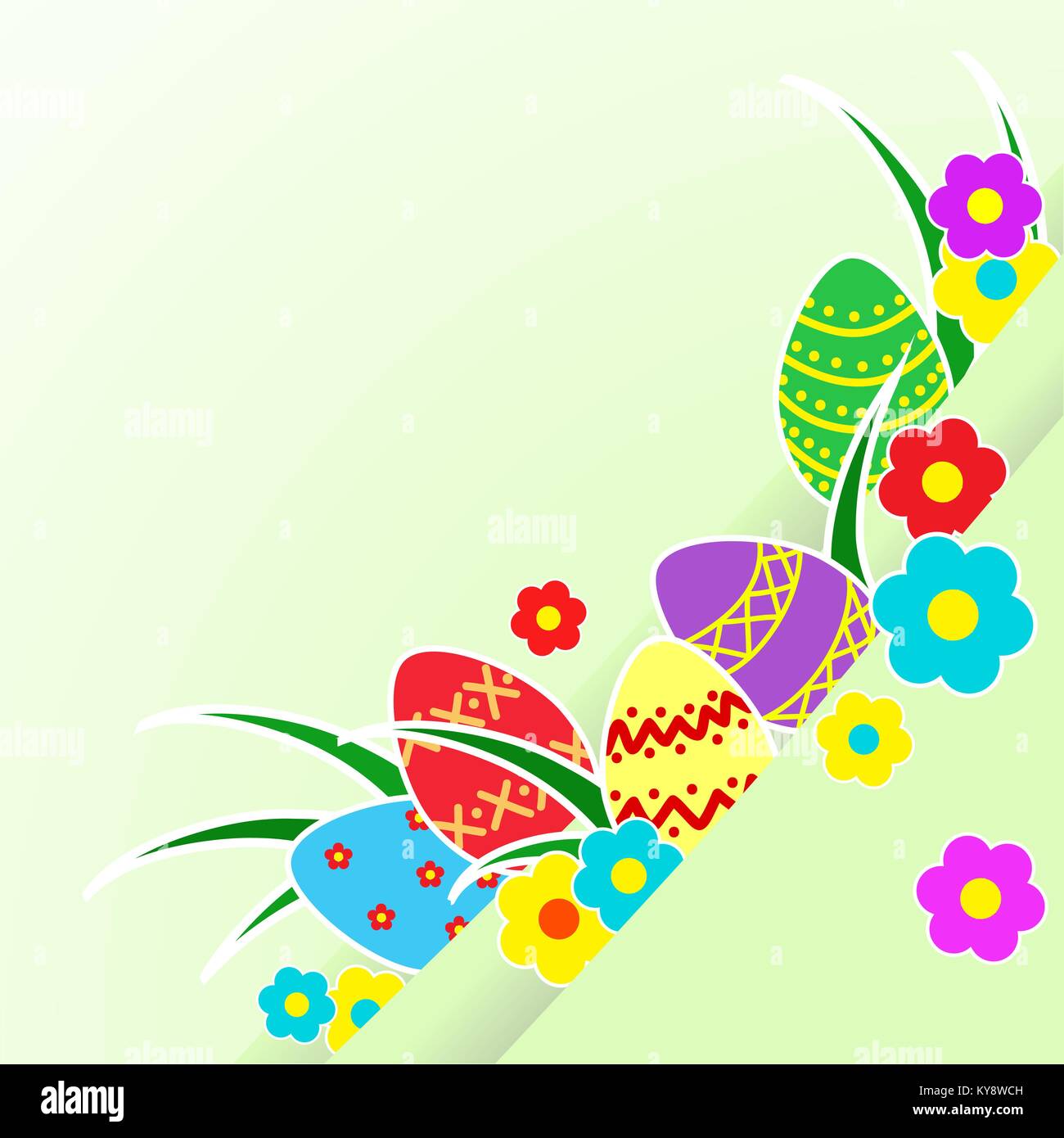 Easter eggs painted green Stock Vector Images - Alamy