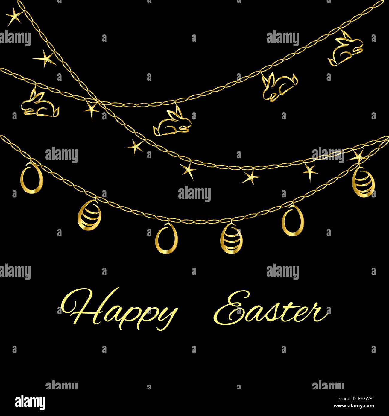 Gold easter egg Stock Vector Images - Alamy