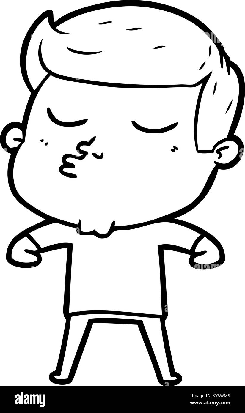 cartoon model guy pouting Stock Vector Image & Art - Alamy