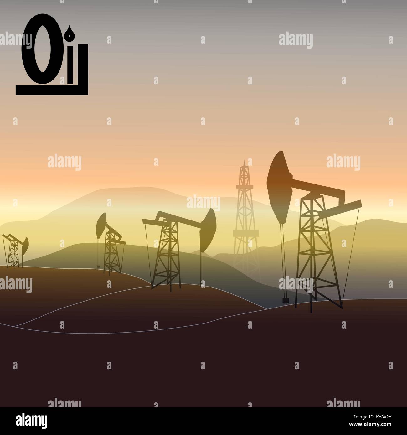 Extraction production Stock Vector Images - Alamy
