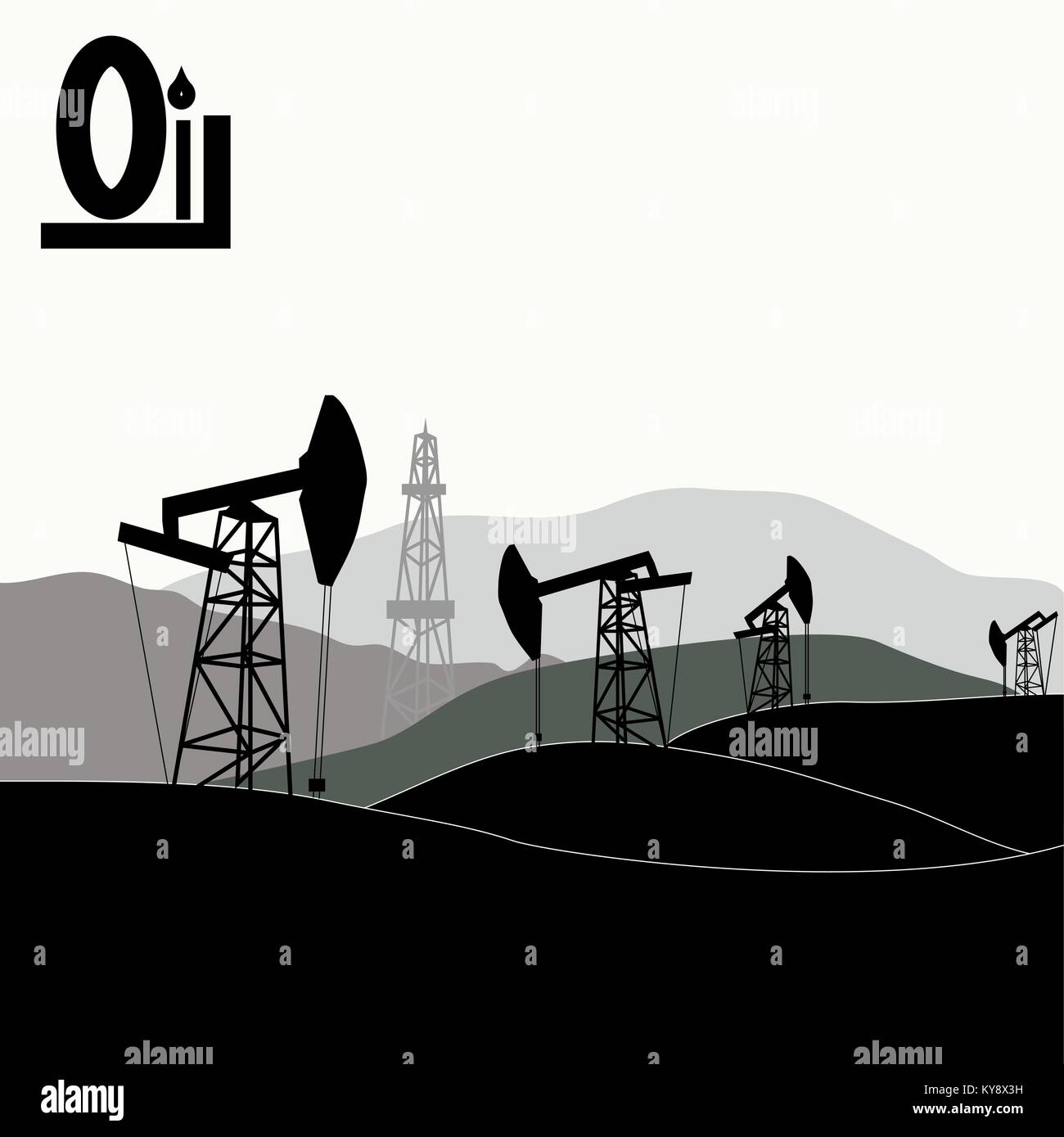 Machine drilling rigs Stock Vector Images - Alamy