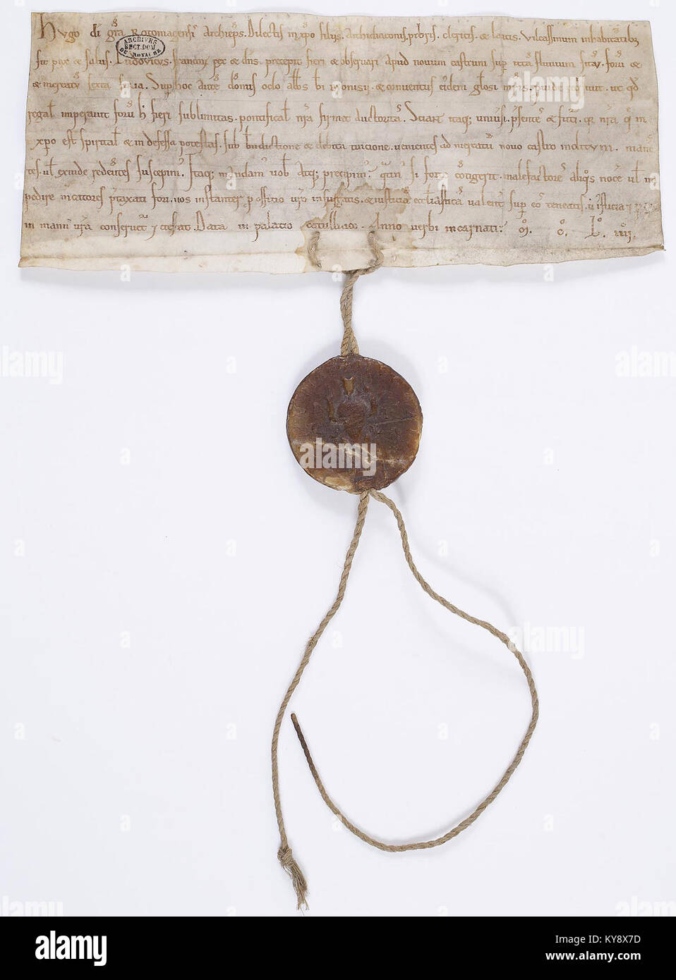 Document from the Archives Nationales depicting delegates from the Holy ...