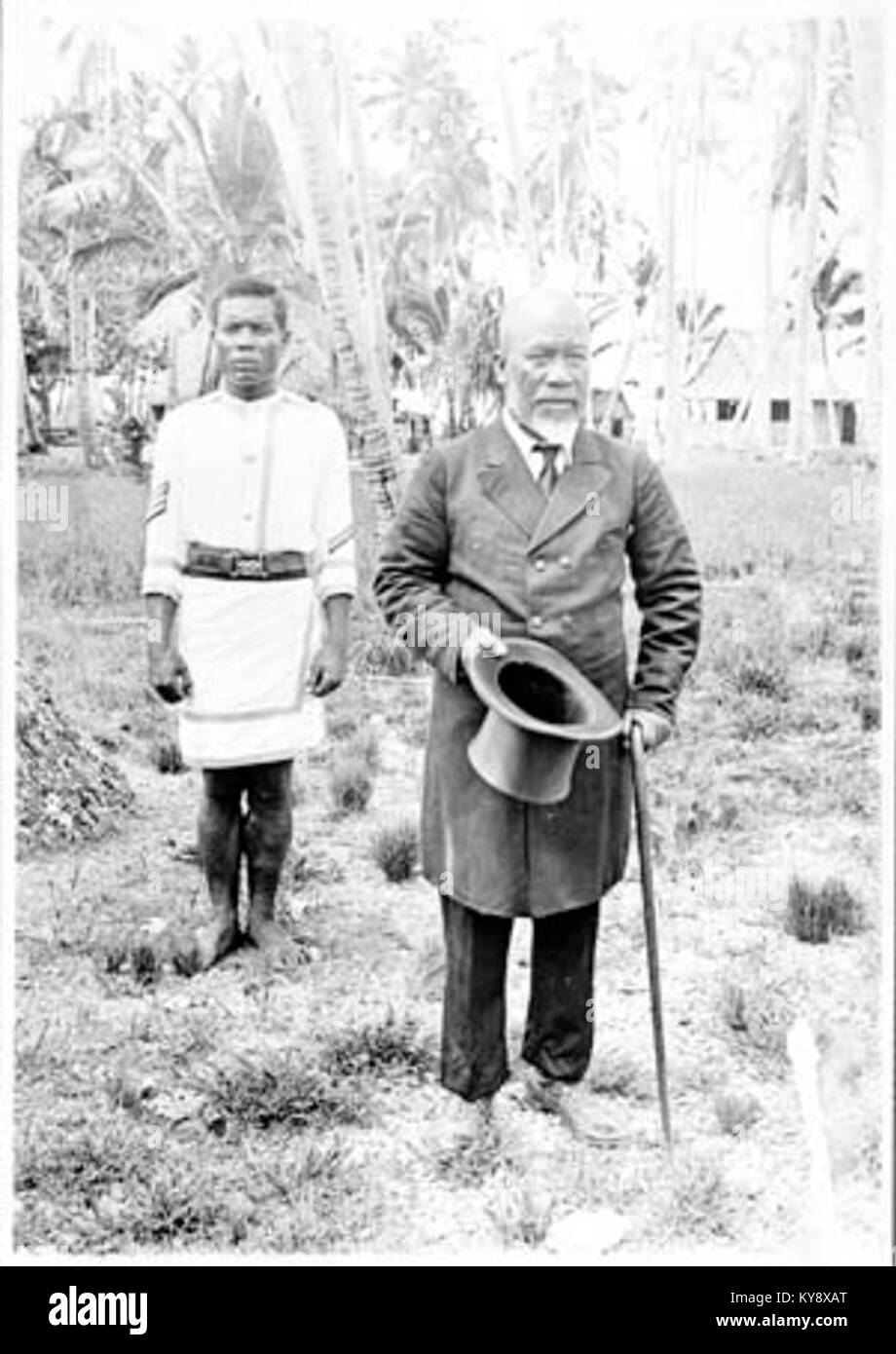 A photograph of Oweida, King of Nauru, taken during the late 19th ...