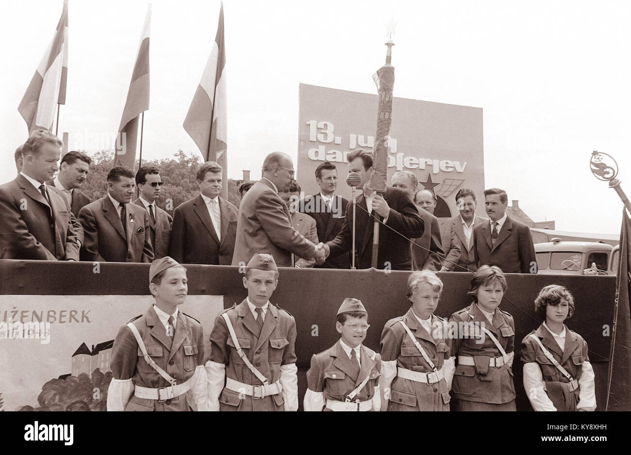 This image captures the 1962 celebration of the drivers' festival in ...