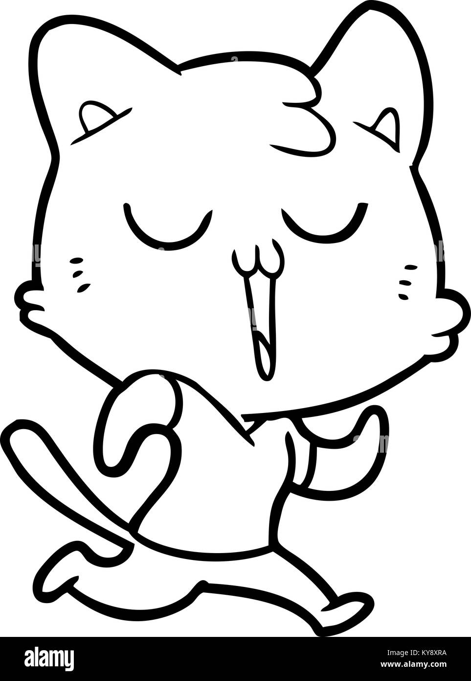 cartoon cat singing Stock Vector Image & Art - Alamy