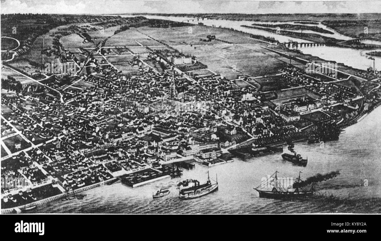 Top view historic city Black and White Stock Photos & Images - Alamy