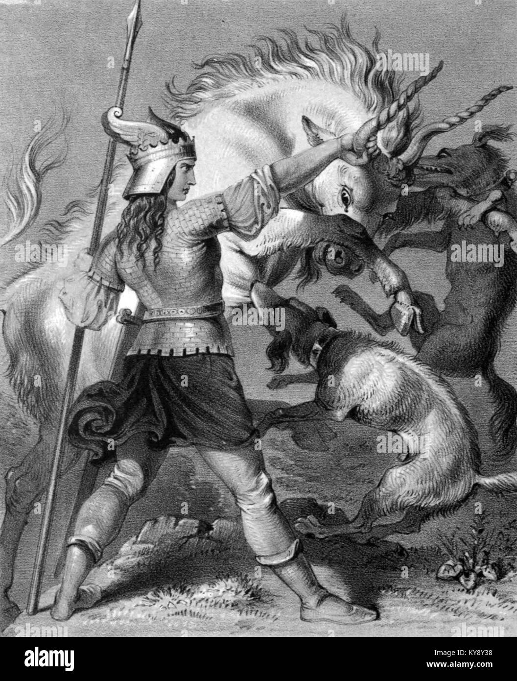 The frontispiece of a work on the heroic figure Siegfried, based on ...