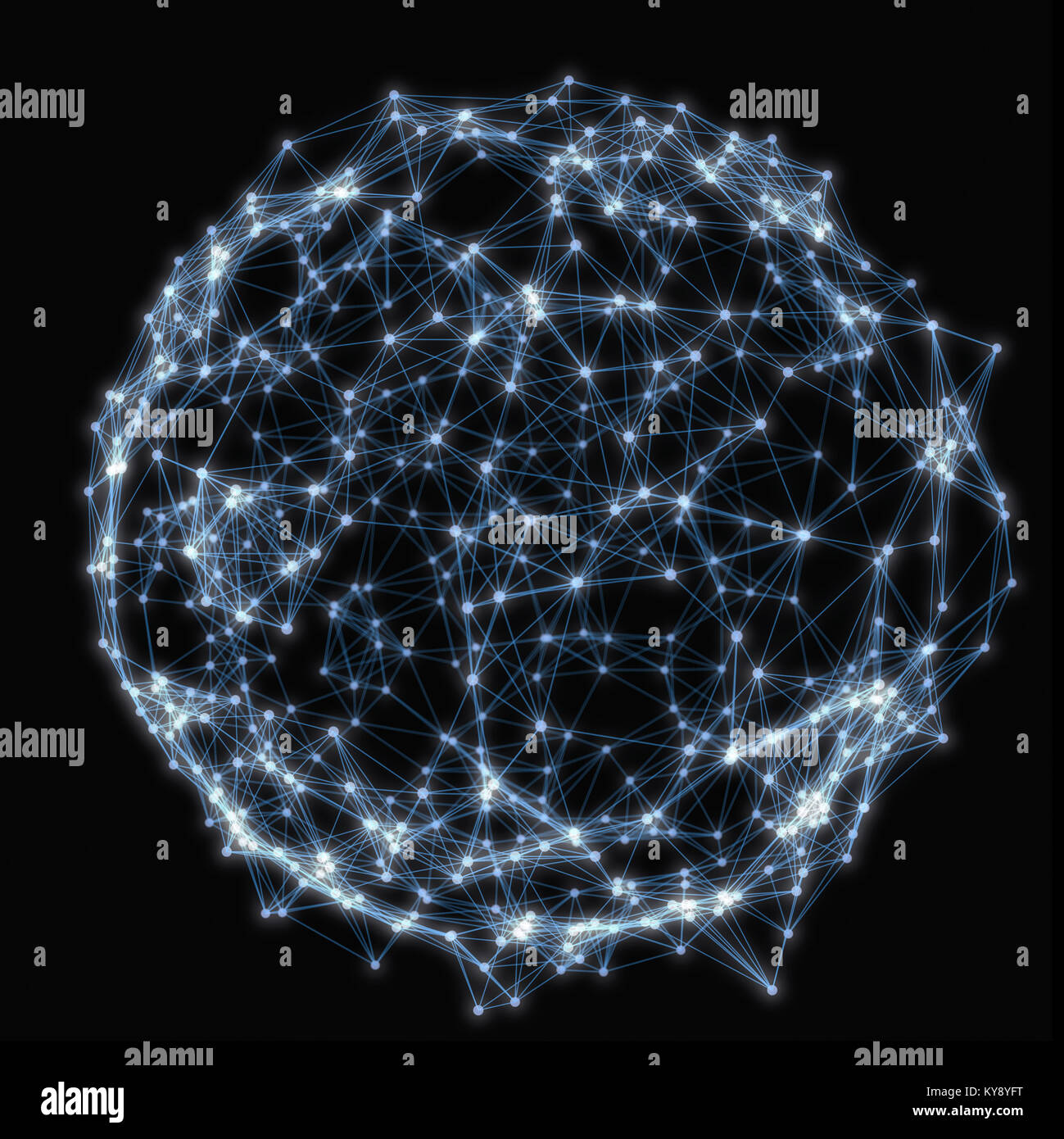 Sphere glowing particles computer hi-res stock photography and images ...