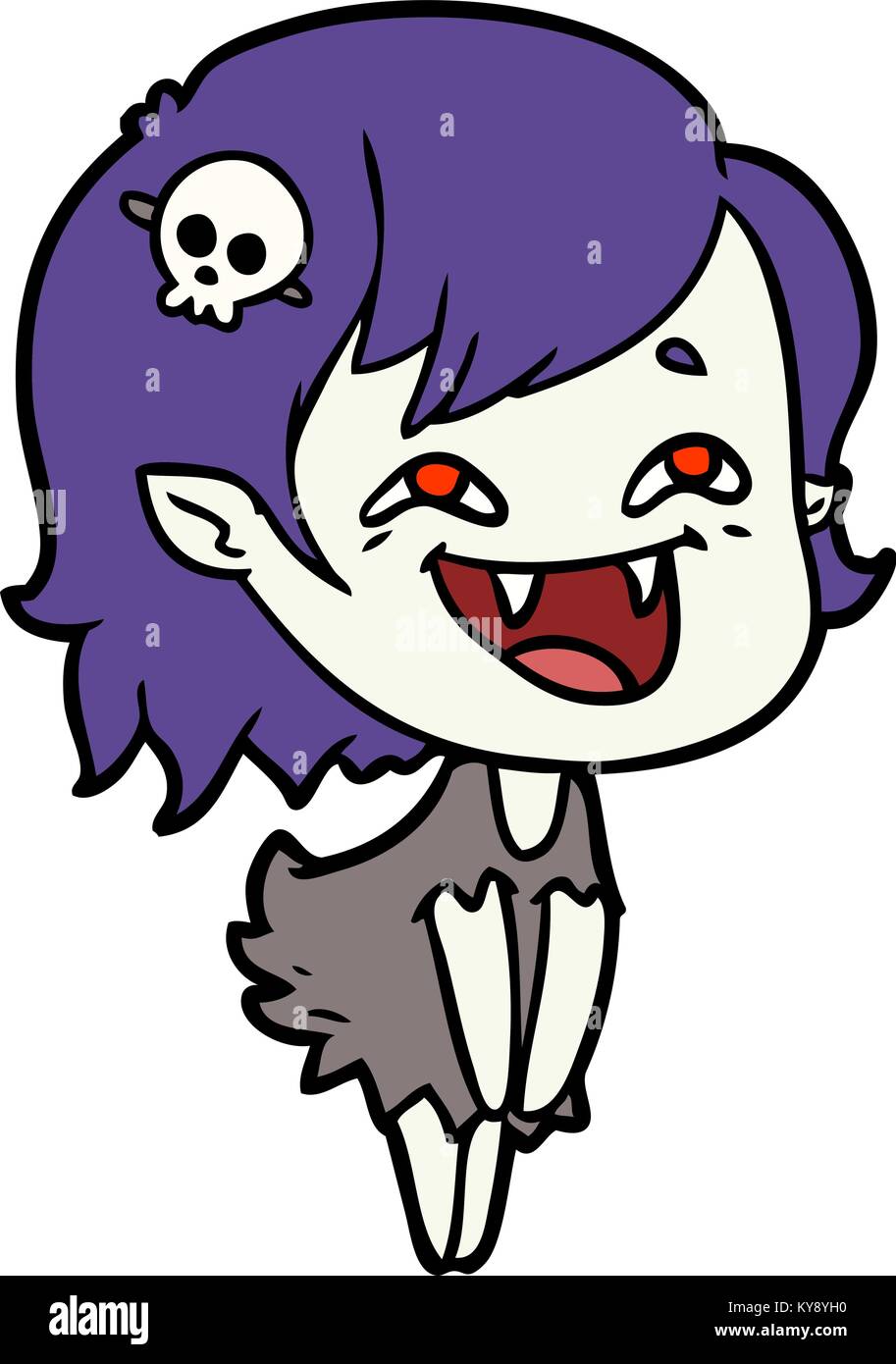 cartoon laughing vampire girl Stock Vector Image & Art - Alamy