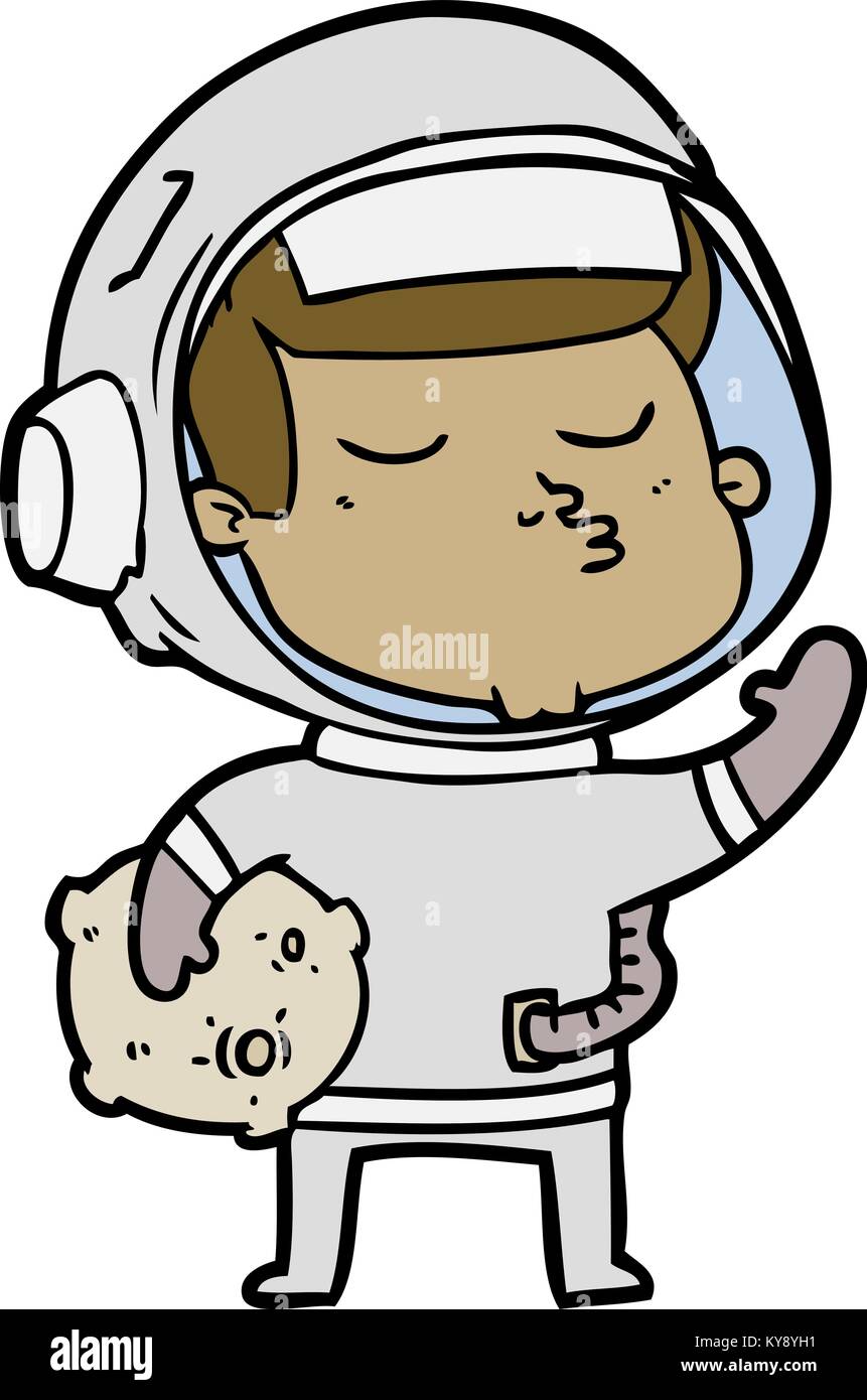 cartoon confident astronaut Stock Vector Image & Art - Alamy