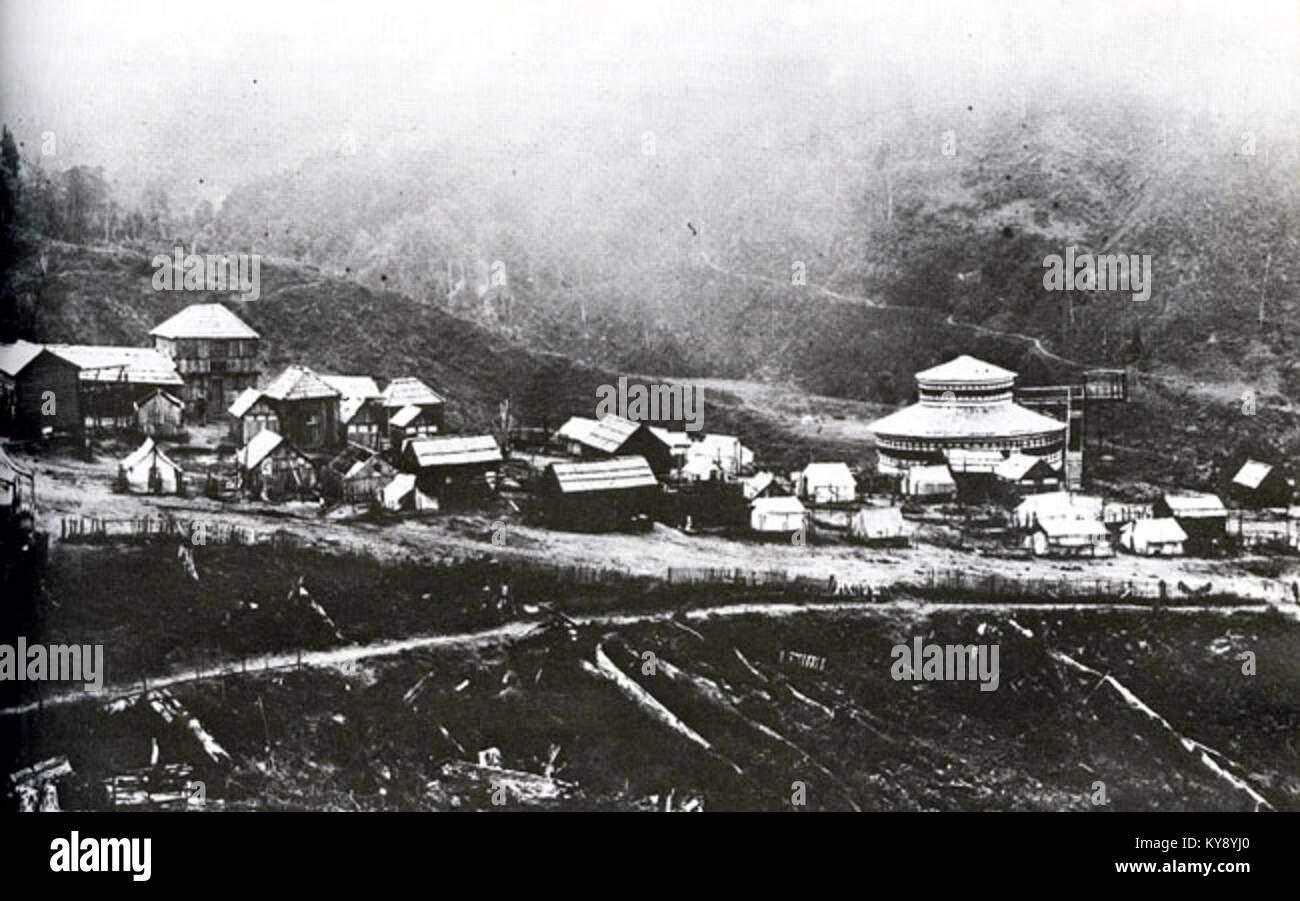 A historical image of Maungapohatu, a village located in New Zealand's ...