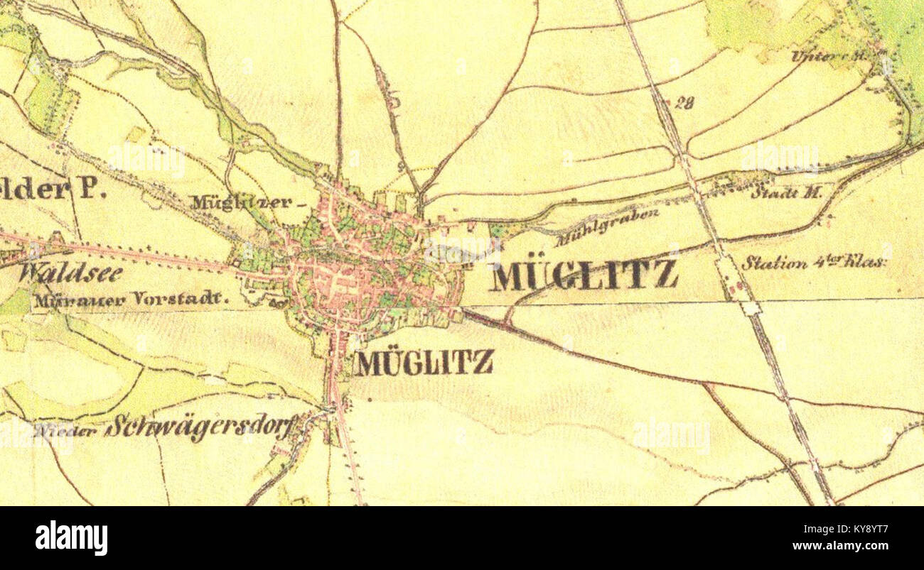 Mohelnice - historická mapa Stock Photo - Alamy