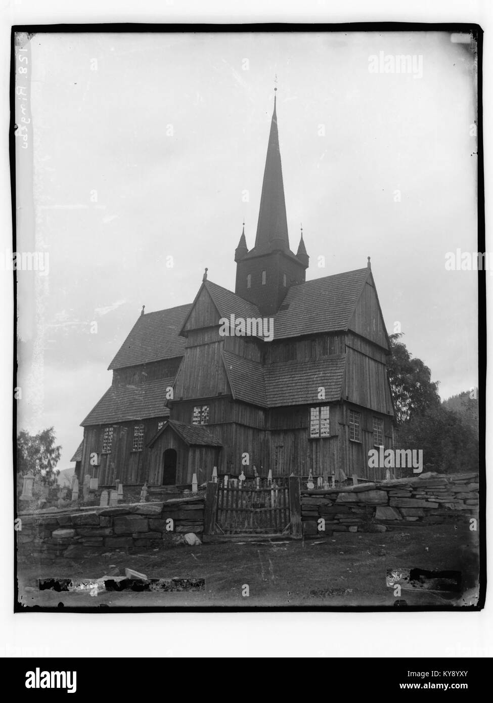 An exterior view of Ringebu Stave Church in Norway, showcasing its ...