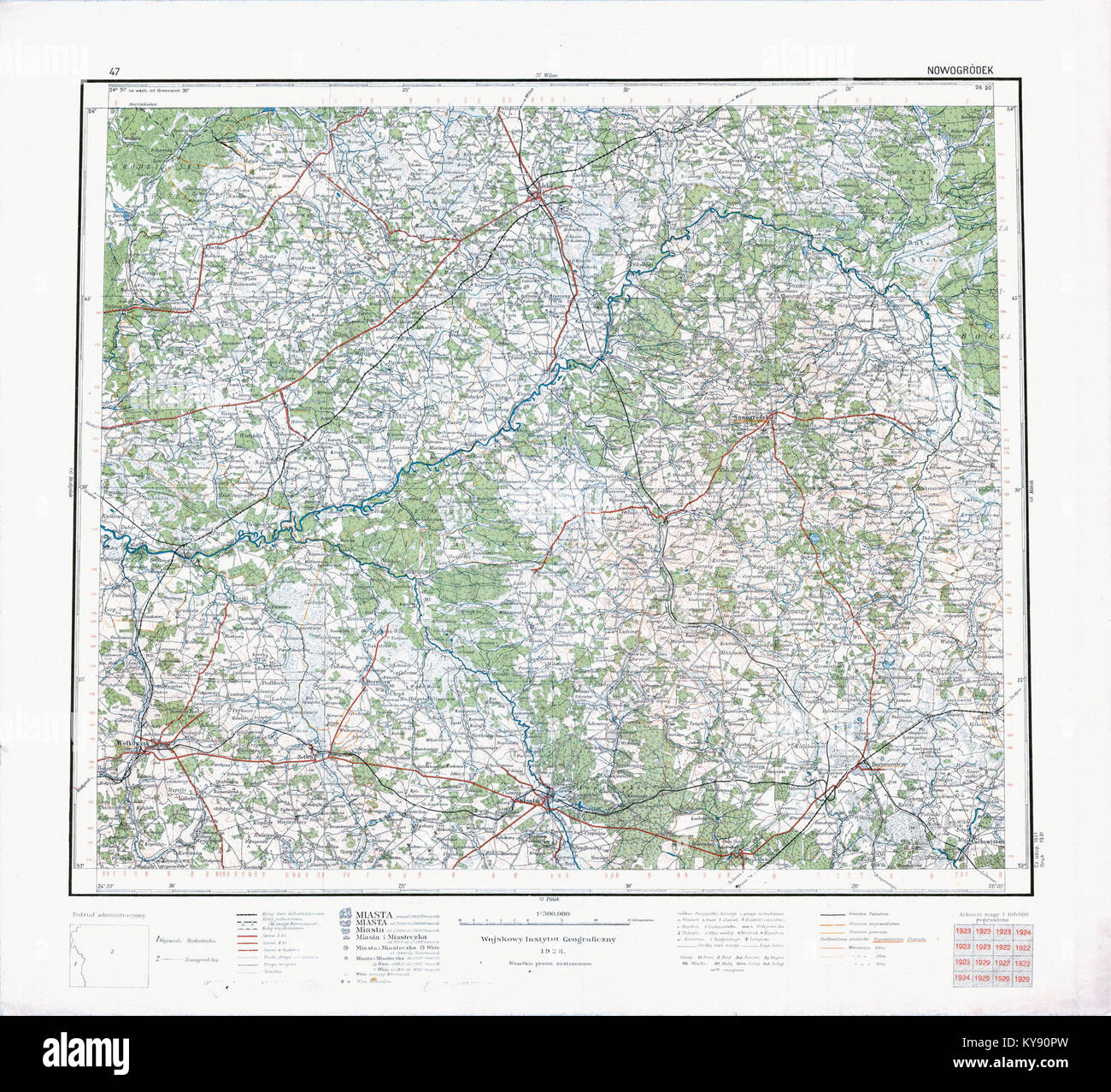 Nowogrodek map hi-res stock photography and images - Alamy
