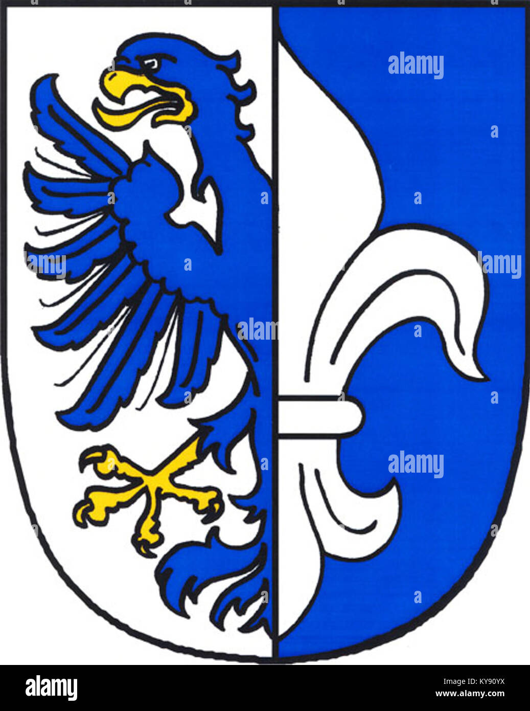 This image shows a heraldic symbol, referred to as Modlíkův znak ...