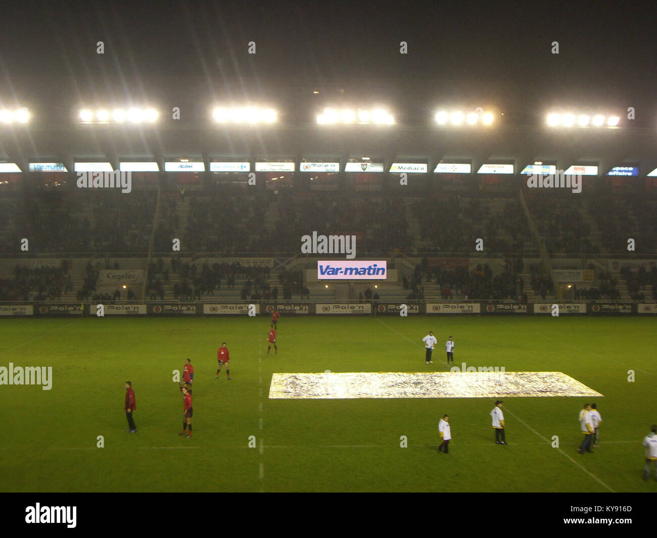 A photograph of Stade Mayol, home of the Toulon Rugby Club, taken at ...
