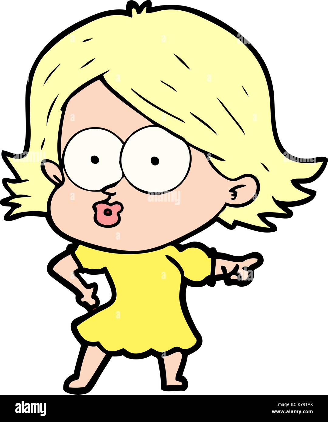 cartoon girl pouting Stock Vector Image & Art - Alamy