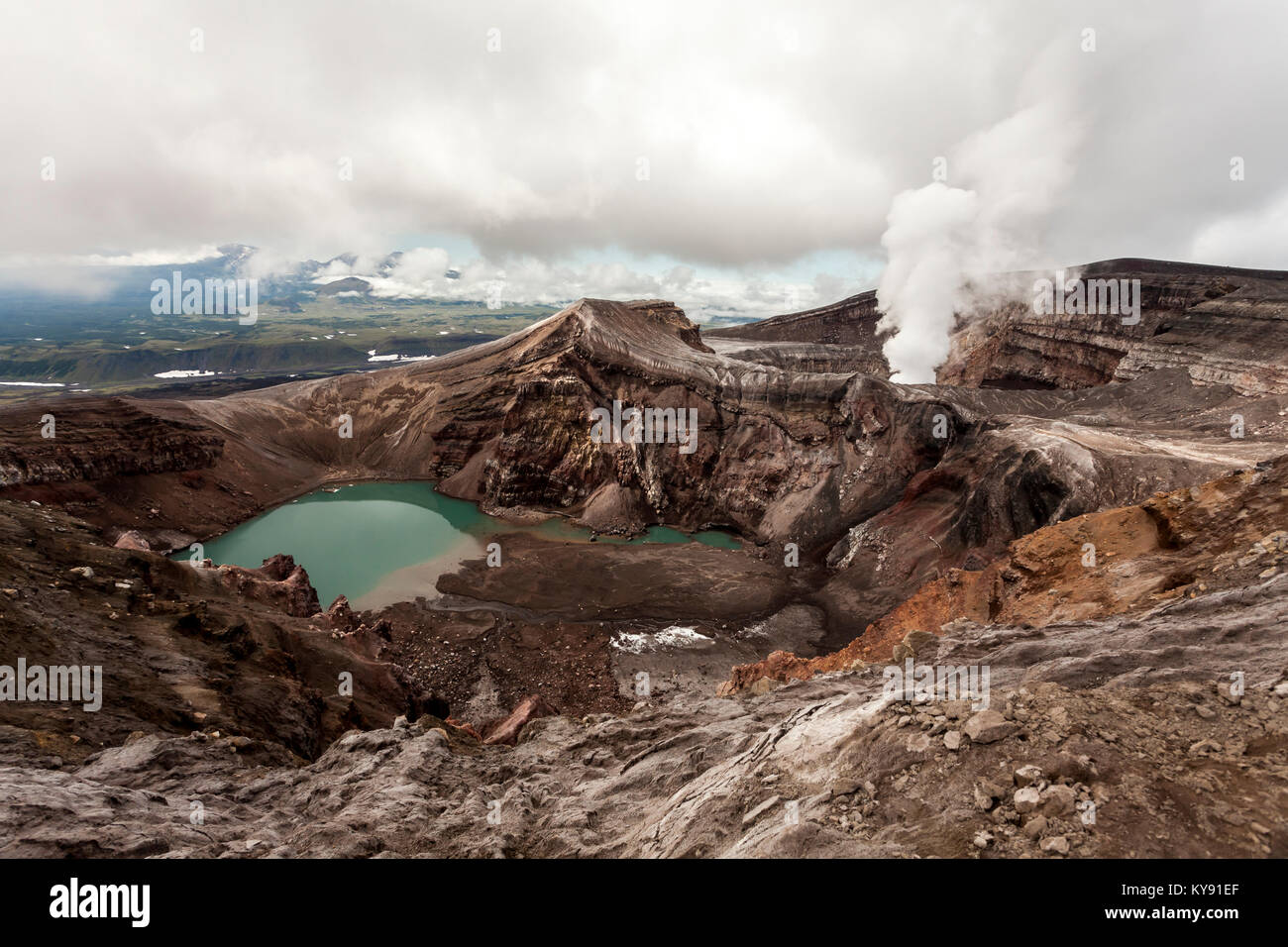 Volcano Gorely, Russia, Kamchatka peninsula Stock Photo - Alamy