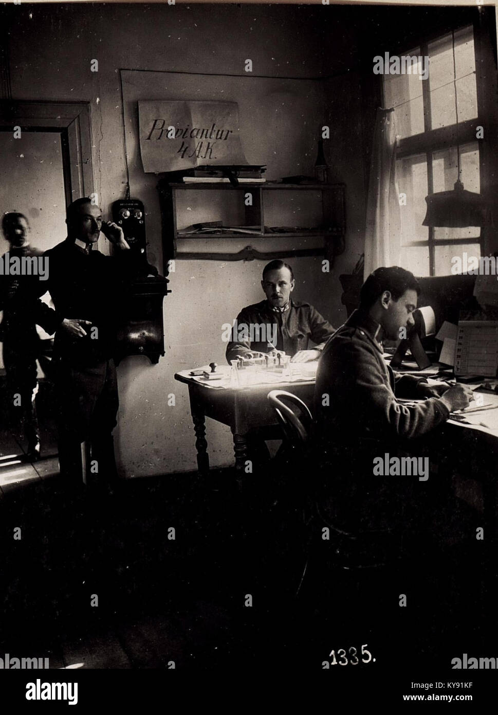 A historical image of the provisioning building of the 4th Army Command ...