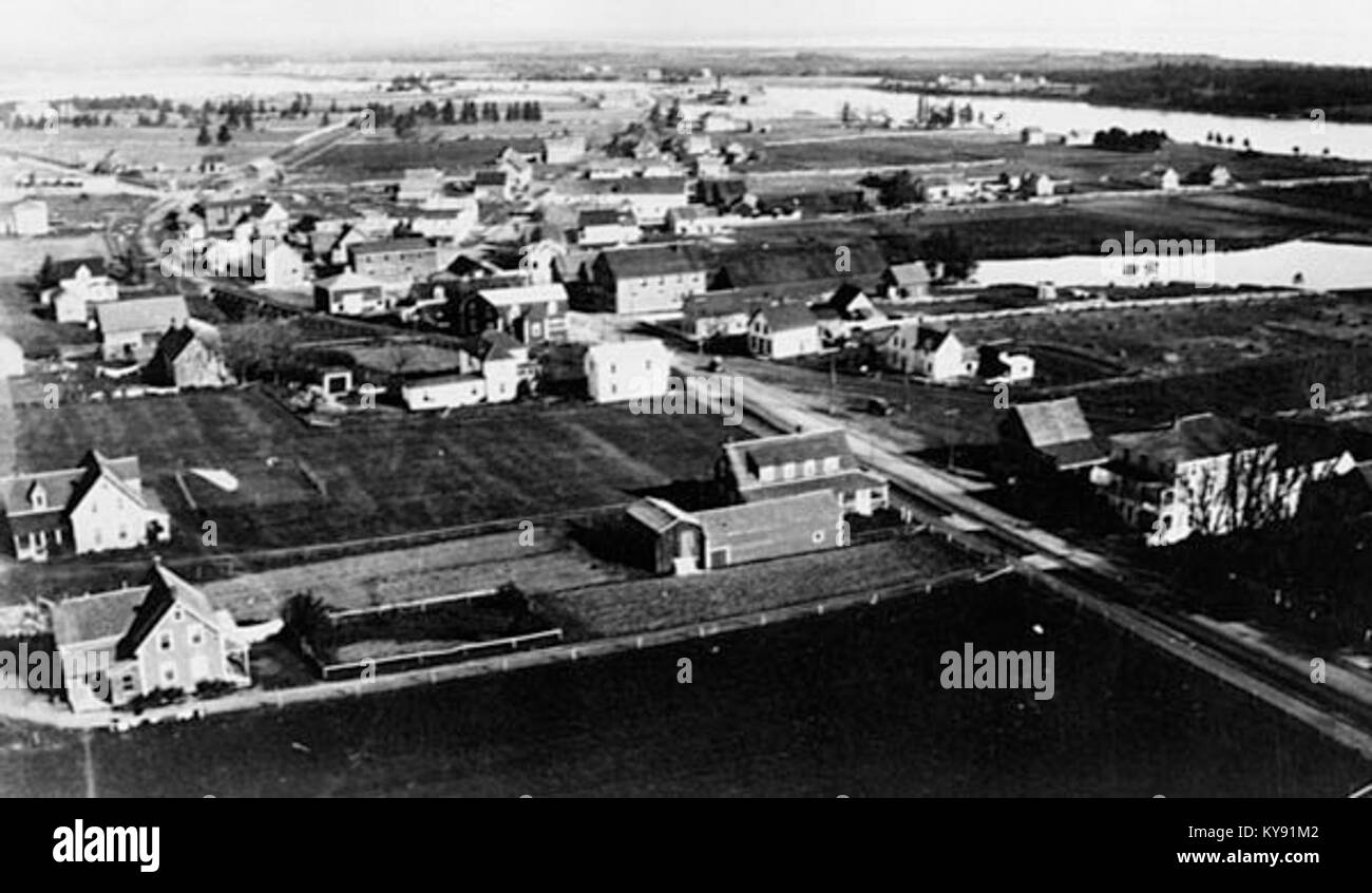 This photograph, taken in 1930, provides a view of Tracadie, capturing ...