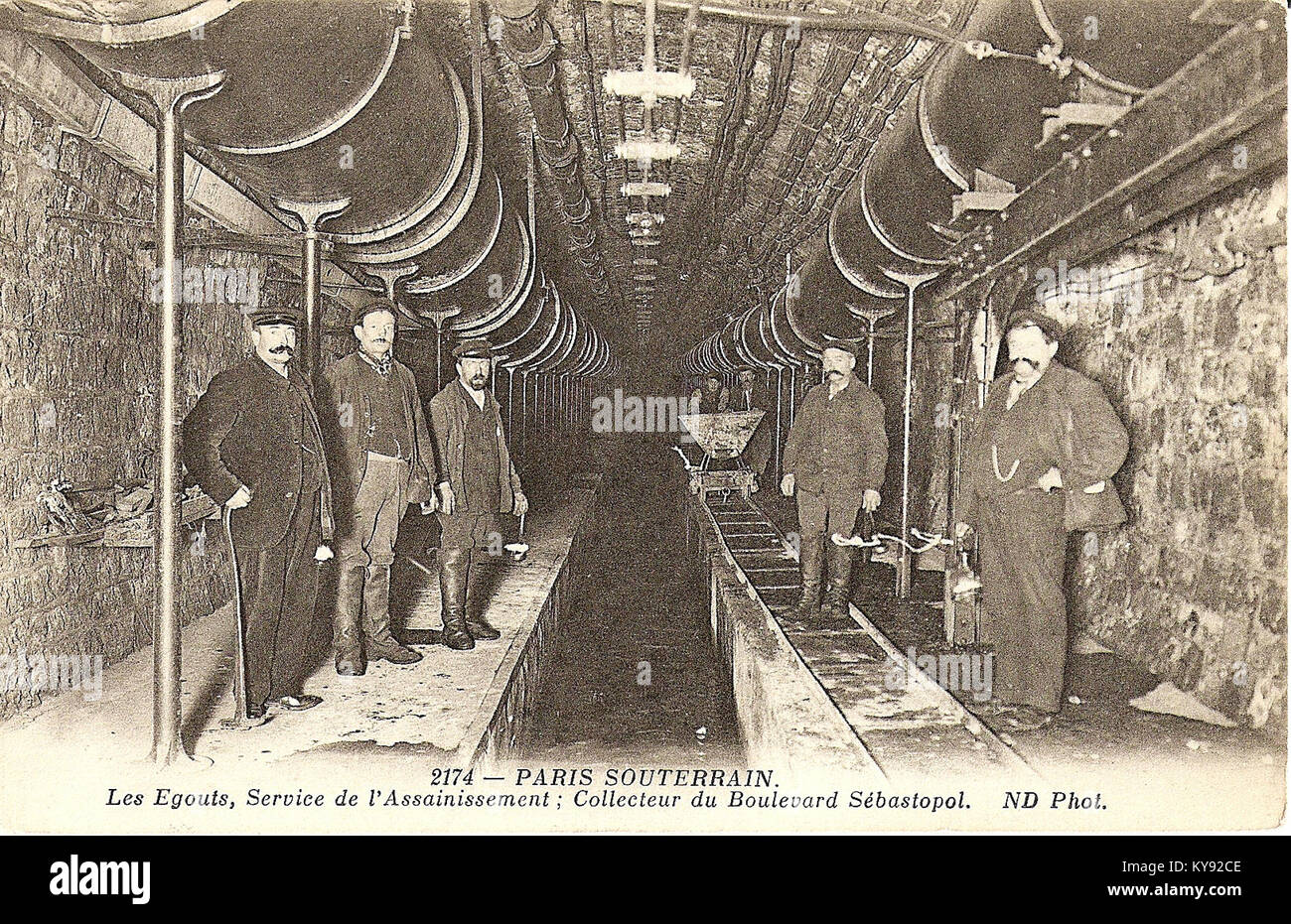PARIS SOUTERRAIN - Les égouts, service de l'assainissement ; collecteur ...