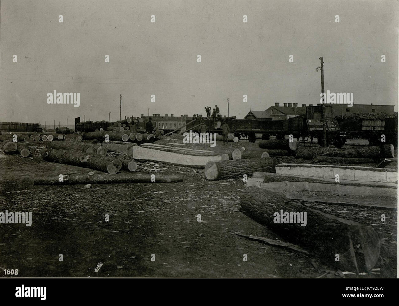 Photograph of the military sawmill in Wladimir-Wolynskij, taken on ...