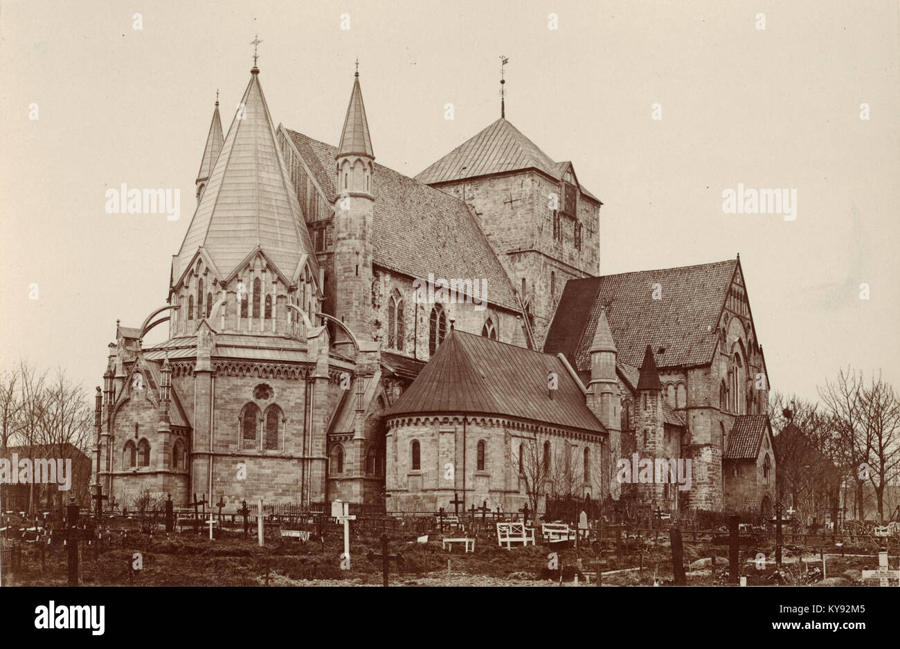 Nidaros Cathedral (Nidarosdomen) in Trondheim, Norway, is a significant ...