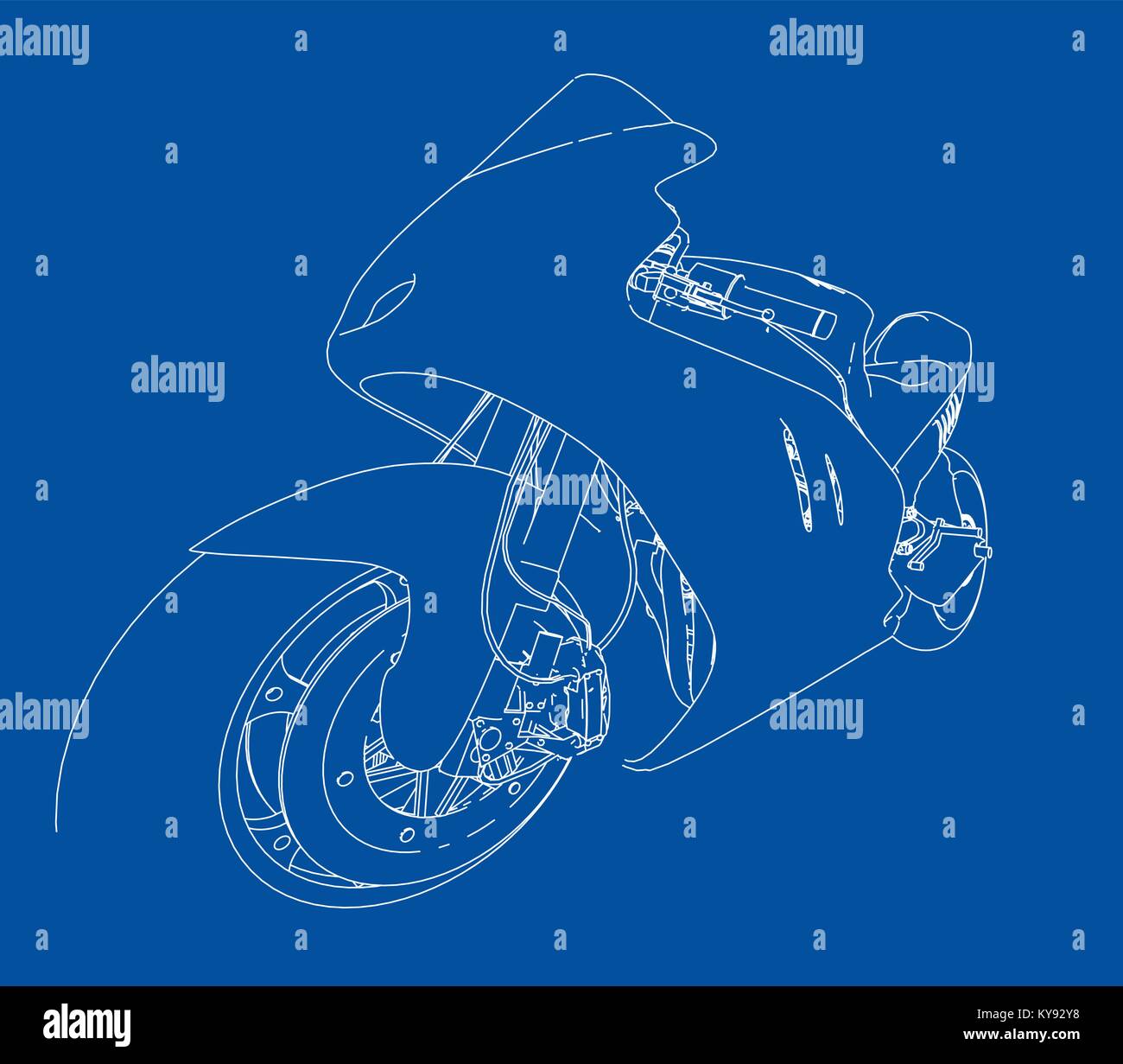 Motorcycle sketch. Vector Stock Vector Image & Art - Alamy