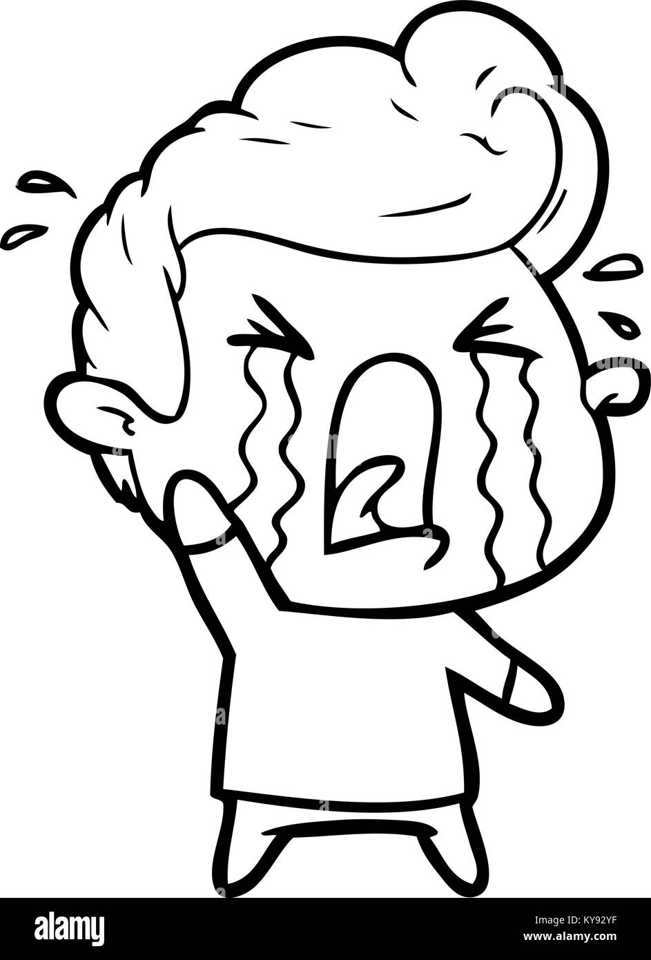 cartoon crying man Stock Vector Image & Art - Alamy