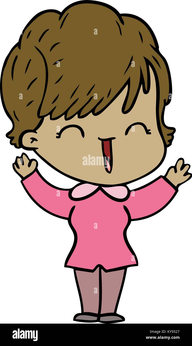 cartoon laughing woman Stock Vector Image & Art - Alamy