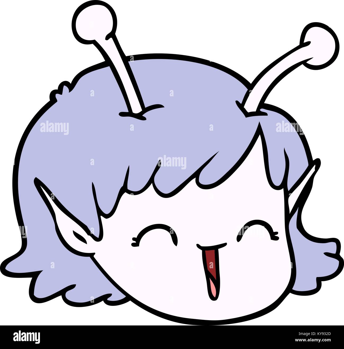 cartoon alien space girl face Stock Vector Image & Art - Alamy