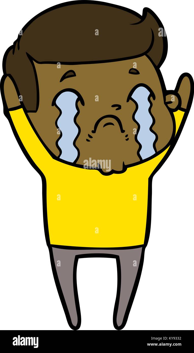 cartoon man crying Stock Vector Image & Art - Alamy