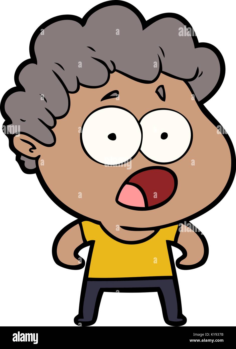 cartoon man gasping in surprise Stock Vector Image & Art - Alamy