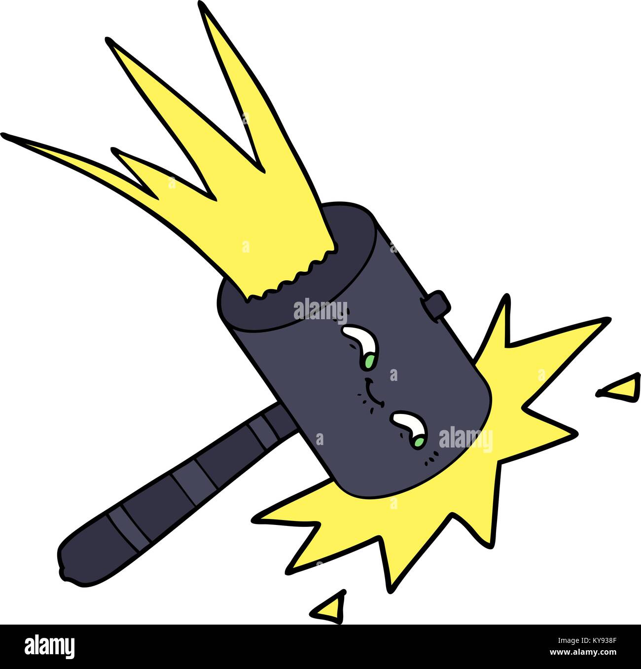 Banging hammer Stock Vector Images - Alamy