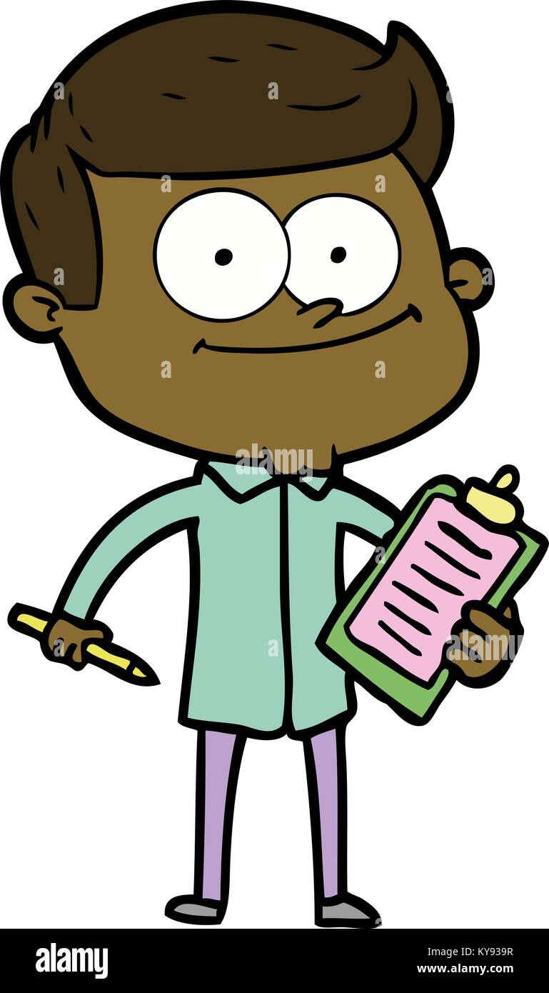 cartoon happy salesman Stock Vector Image & Art - Alamy