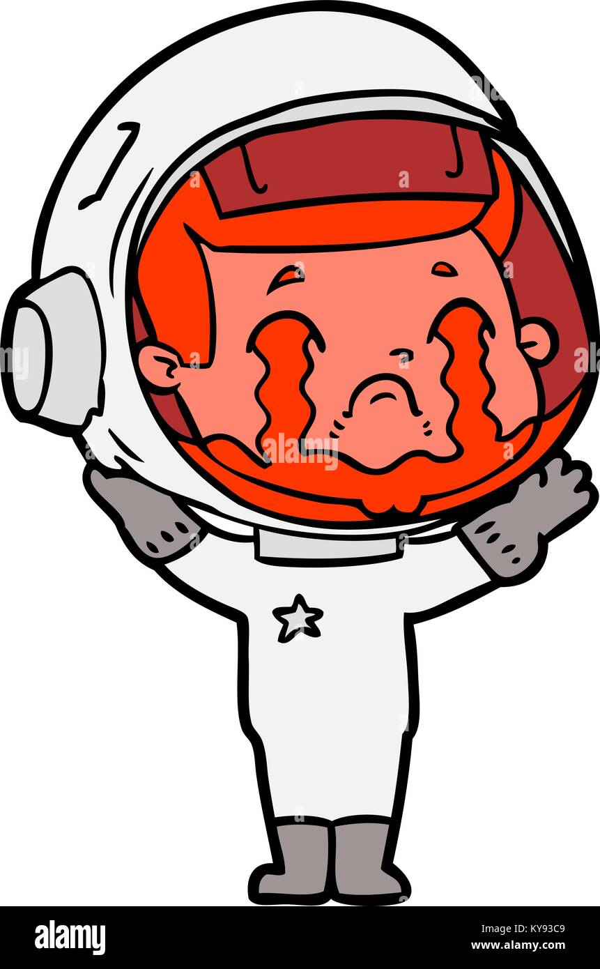 cartoon crying astronaut Stock Vector Image & Art - Alamy