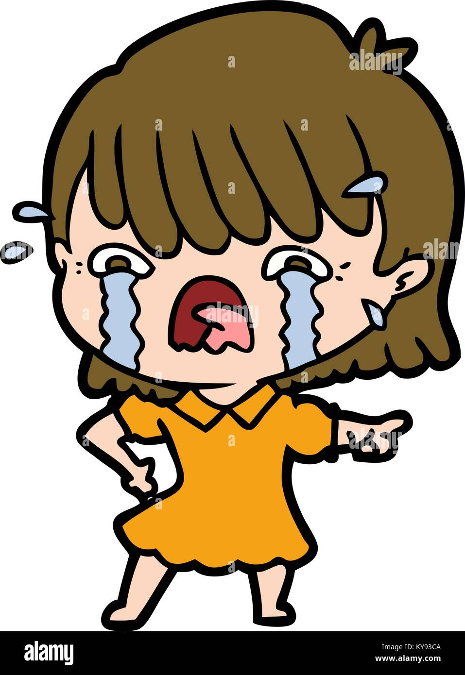 cartoon girl crying Stock Vector Image & Art - Alamy