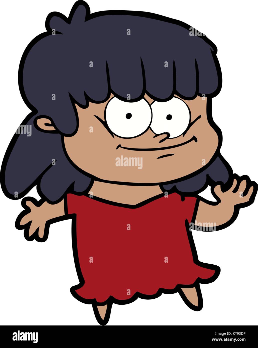 cartoon smiling woman Stock Vector Image & Art - Alamy