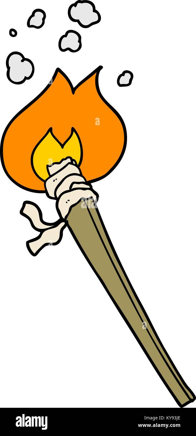 cartoon burning torch Stock Vector Image & Art - Alamy