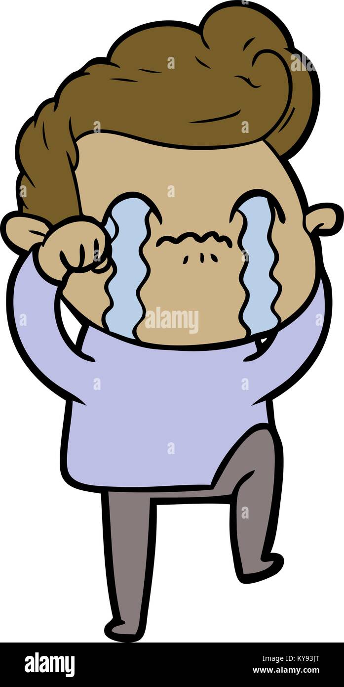 cartoon man crying Stock Vector Image & Art - Alamy