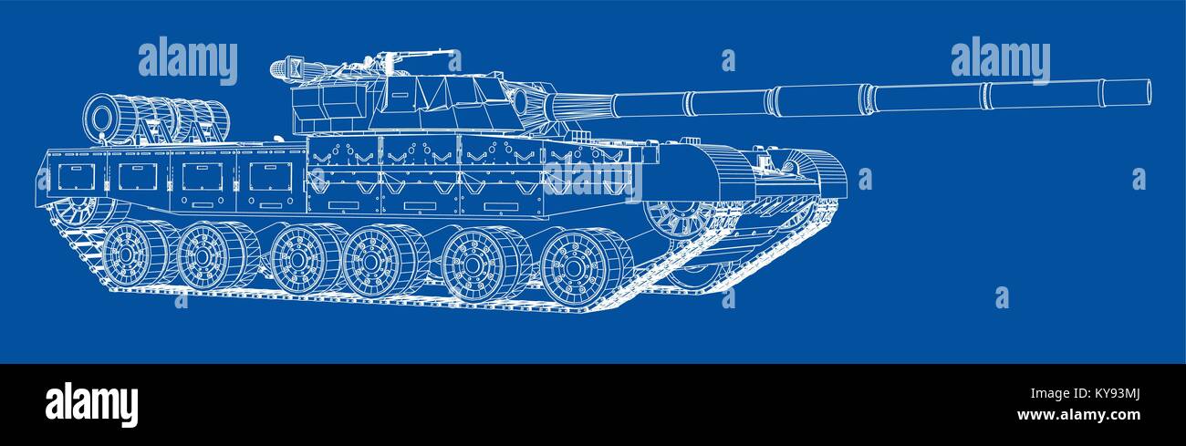 Blueprint of realistic tank Stock Vector Image & Art - Alamy