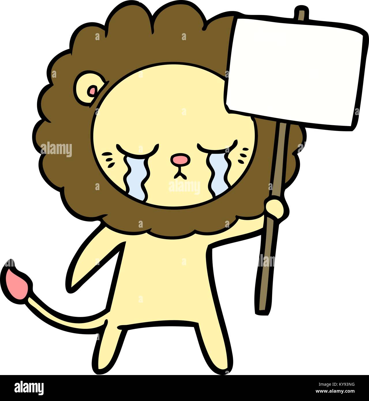 crying cartoon lion Stock Vector Image & Art - Alamy