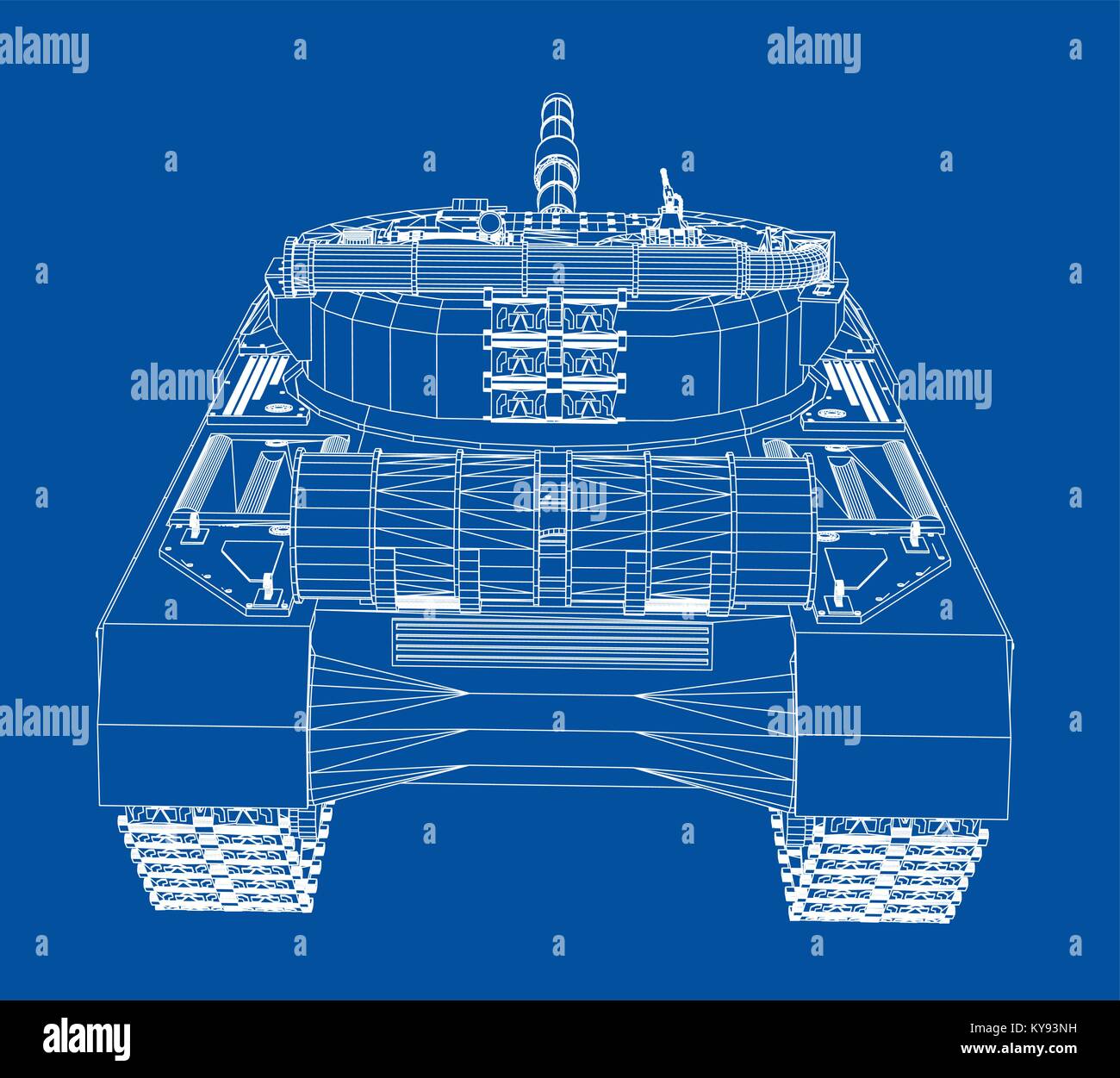 Blueprint of realistic tank Stock Vector Image & Art - Alamy