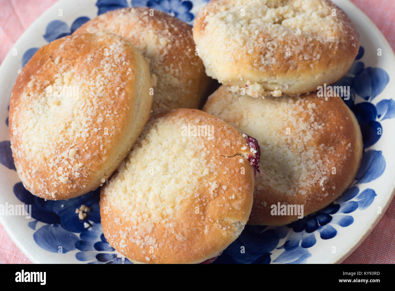 sweet homemade buns on plate Stock Photo - Alamy