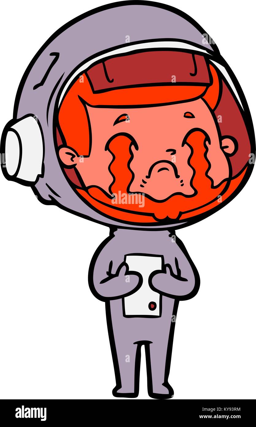 cartoon crying astronaut Stock Vector Image & Art - Alamy